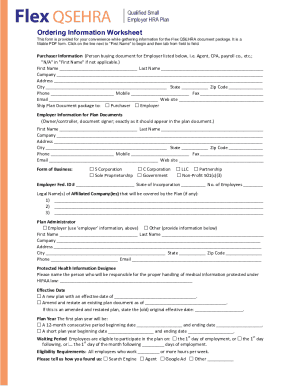 Fillable Online Worksheet. Brochure and forms to help you set up ...