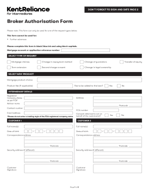 Fillable Online Broker Authorisation Form Fax Email Print - pdfFiller