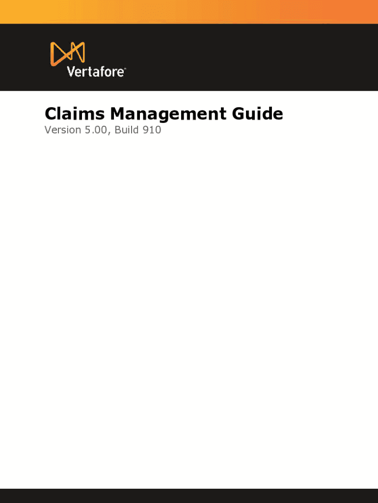 Fillable Online Claims Management Guide - 910.doc Fax Email Print - pdfFiller