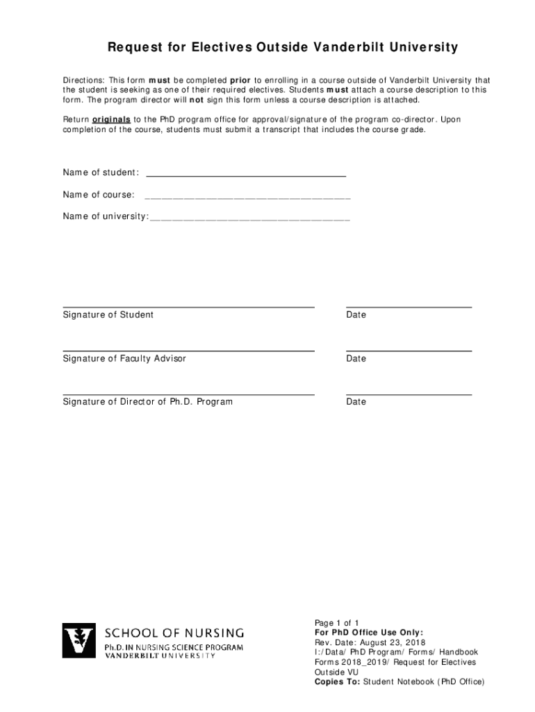 Fillable Online nursing vanderbilt Visiting Medical Students - Vanderbilt School of Medicine Fax ...