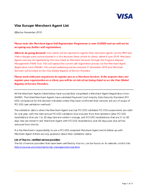 Fillable Online Visa Global Registry of Service Providers: Are you on ...