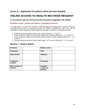 Fillable Online Access to Health Records Request Fax Email Print ...
