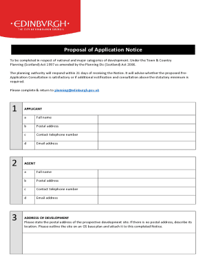Fillable Online Proposal of Application (PAN) Form Fax Email Print ...