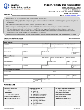 Fillable Online Indoor Facility Use Application. Indoor Facility Use Application Fax Email Print ...