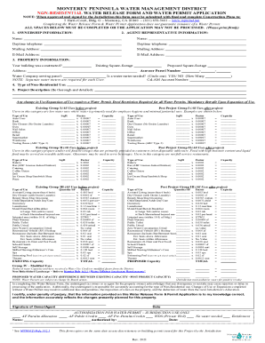 Fillable Online Residential Water Release Form and ... Fax Email Print ...