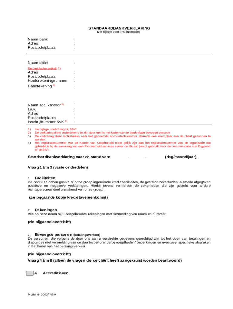 Standaardbankverklaring ING Epodrome ... Doc Template | pdfFiller