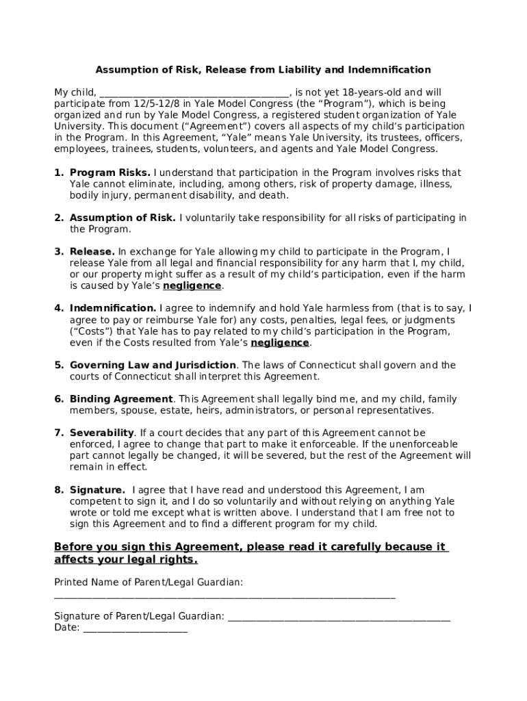 My child, , is not yet 18-years-old and will participate from 12/5-12/8 ...