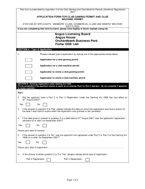 Fillable Online The Club Gaming and Club Machine Permits (Scotland ...