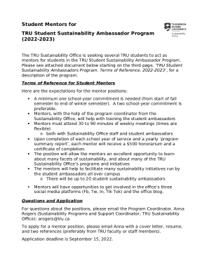 Meet the Team: Future Student Ambassadors Doc Template | pdfFiller