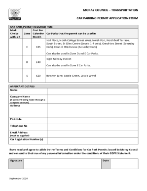 Fillable Online Authorised Vehicle Permit Scheme - Parking Fax Email ...