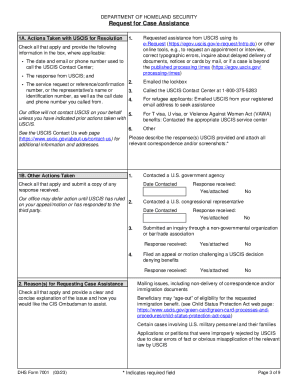 Fillable Online Case Assistance Form (OMBudsman Form DHS-7001) and ...