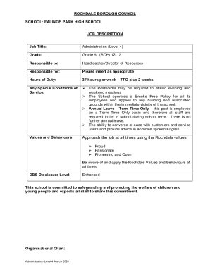 Fillable Online Receptionist and Administrator Salary: Grade C Points 5 ...