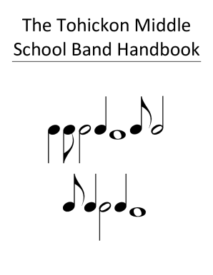 Fillable Online The Tohickon Middle School Band Handbook Fax Email ...