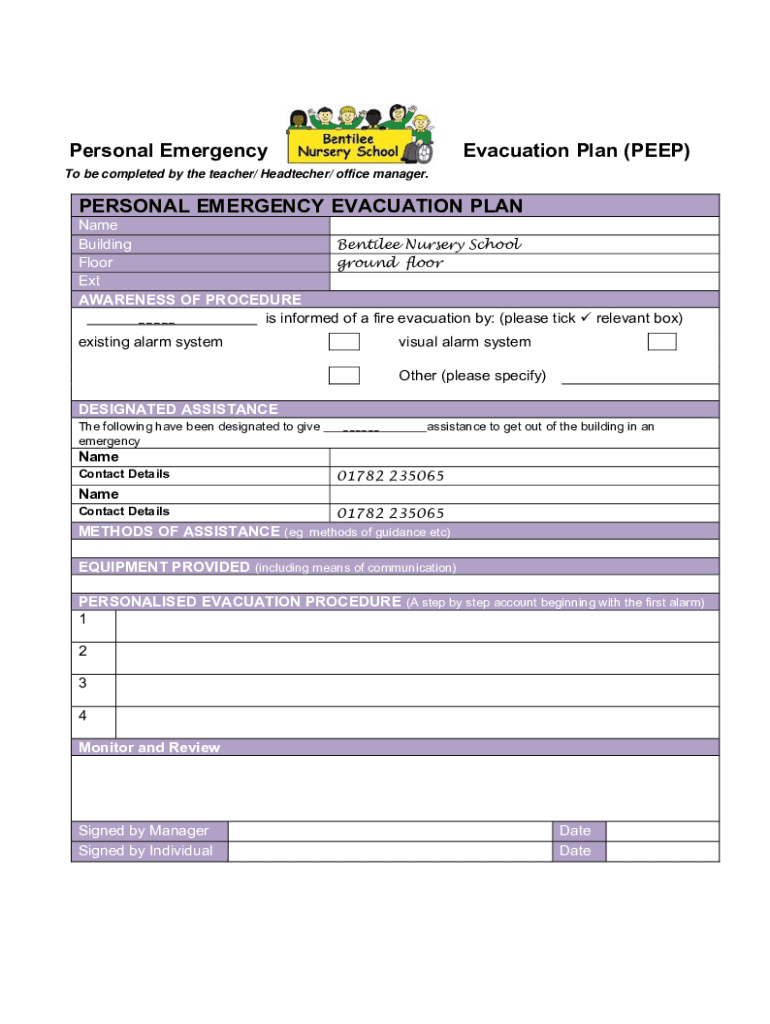 Fillable Online Emergency and Evacuation Planning Guide for Schools ...