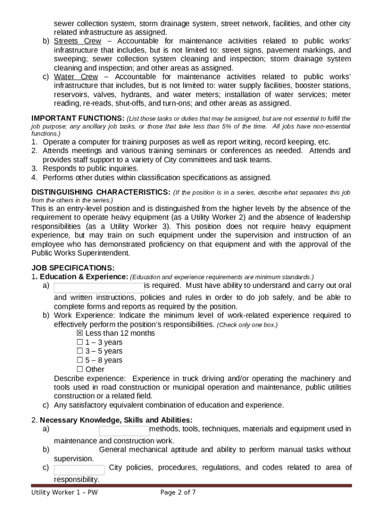 City of Pendleton Doc Template | pdfFiller