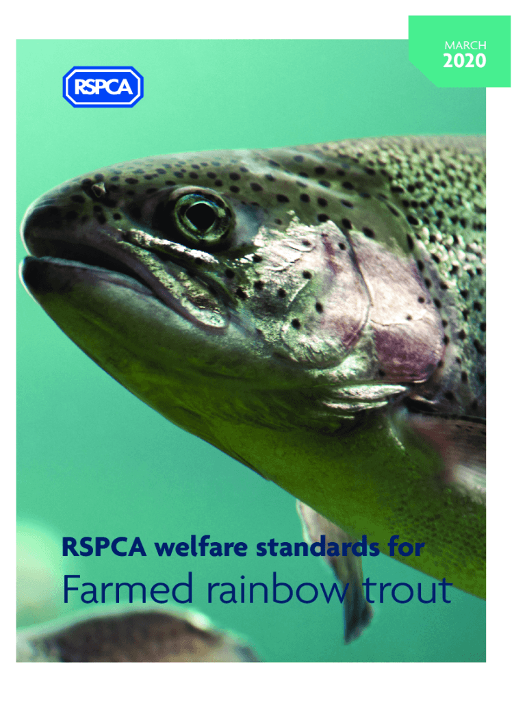 Fillable Online RSPCA welfare standards for - FARMED RAINBOW TROUT Fax ...