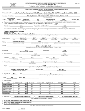 Fillable Online form p-2 manufacturer's data report for all types of ...