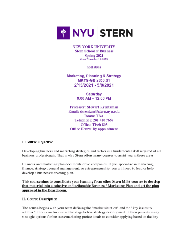 Fillable Online web-docs stern nyu 9:00 AM 12:00 PM Fax Email Print ...
