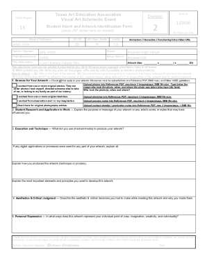 Fillable Online Visual Arts Scholastic Event - Home : Welcome to VASE ...