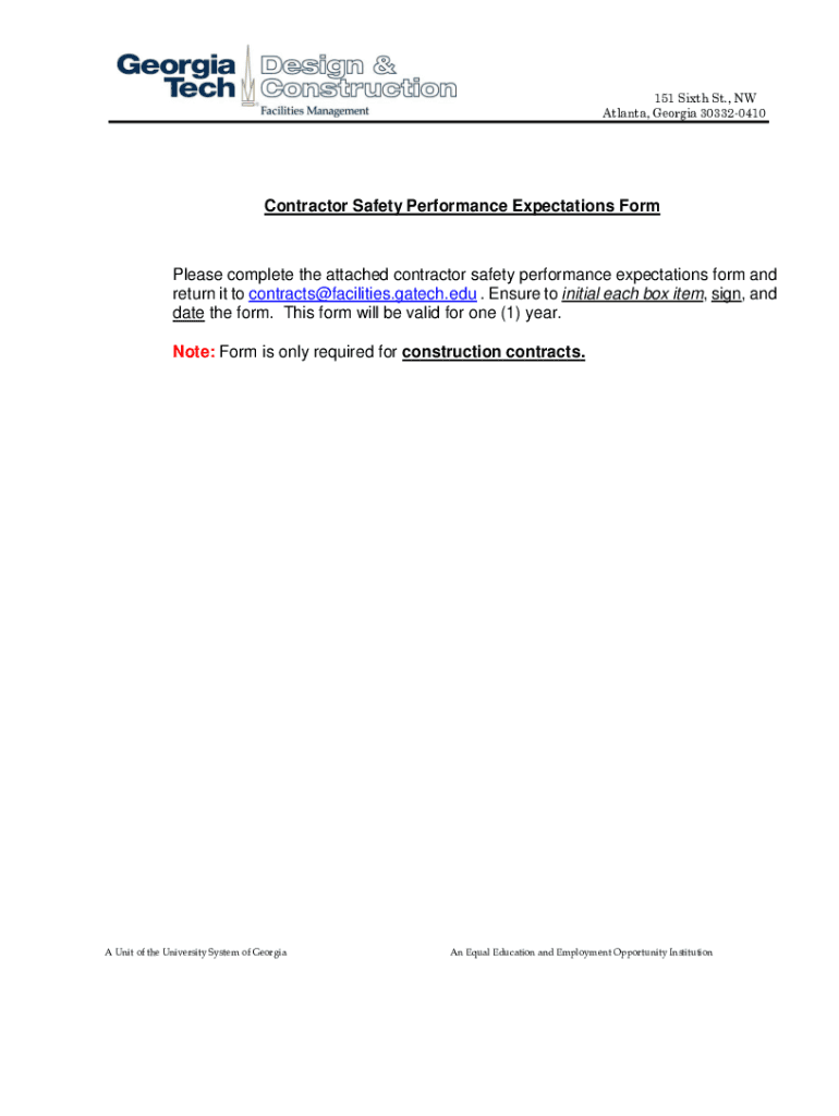 Fillable Online contractor safety agreement form Fax Email Print ...