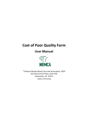Fillable Online Cost of Poor Quality Form Fax Email Print - pdfFiller