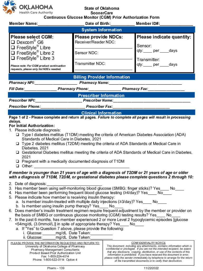 Fillable Online Diabetic Supplies Prior Authorization Form Fax Email ...