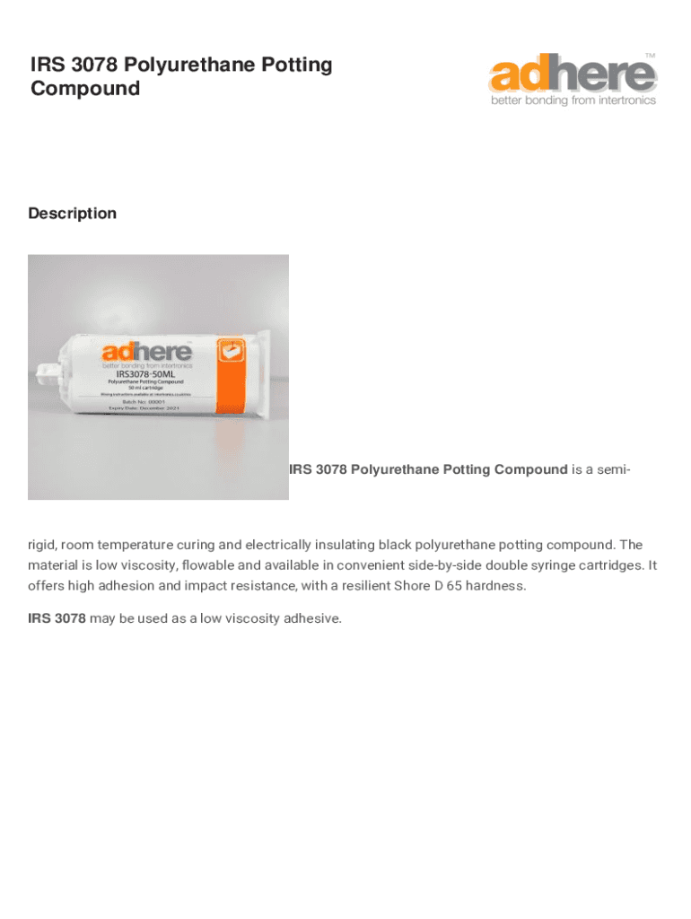 Fillable Online fire retardant polyurethane, epoxy and silicone resins for ... Fax Email Print ...