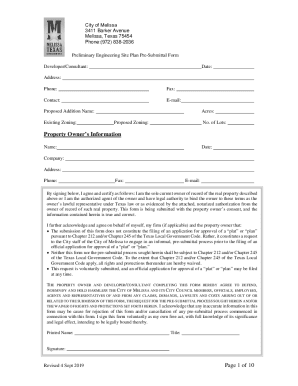 Fillable Online Final Engineering Site Plan Pre Submittal Form (PDF ...