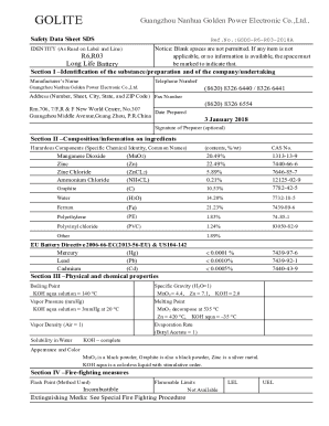 Fillable Online Electronic Switch and Contact Cleaner Safety Data Sheet ...