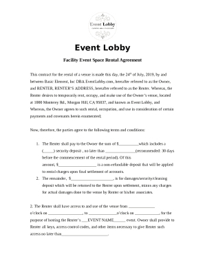Event Space Rental Agreement: What You Need to Know Doc Template ...