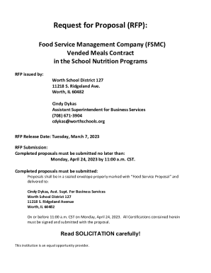 Fillable Online Request for Proposal (RFP): Fax Email Print - pdfFiller