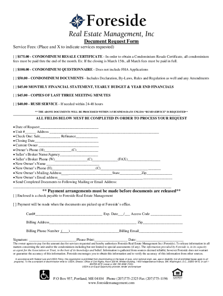 Fillable Online RCW 64.90.640: Unit resalesResale certificate. Fax ...