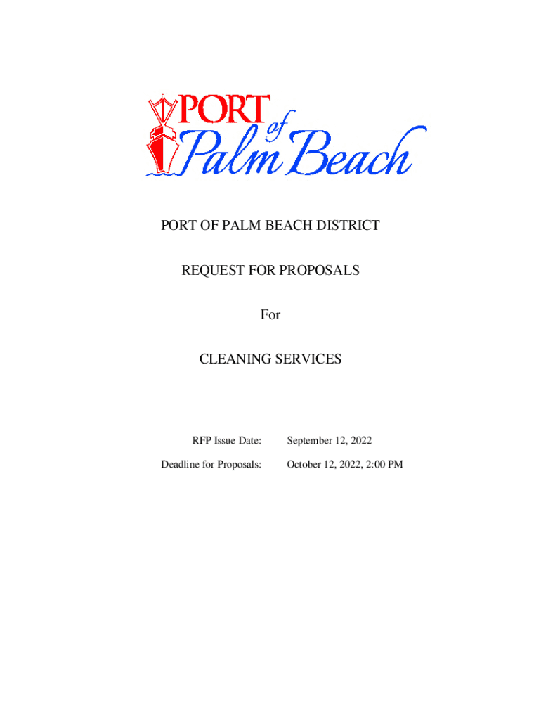 Fillable Online PORT OF PALM BEACH DISTRICT REQUEST FOR PROPOSALS ...