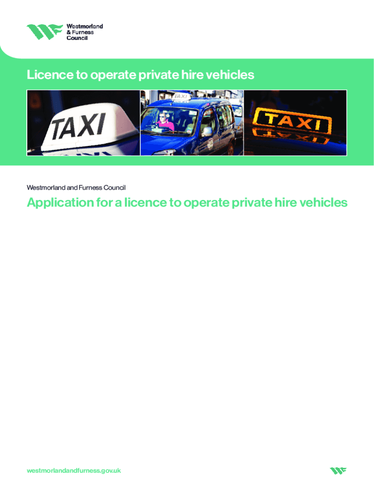 Fillable Online Taxi and private hire licensing Fax Email Print - pdfFiller