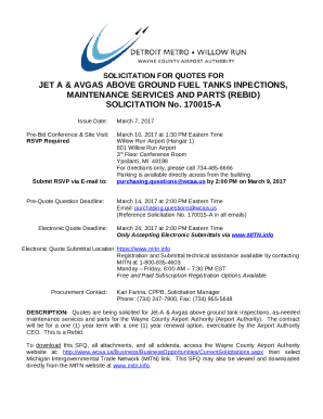 REQUEST FOR PROPOSAL (RFP) for Aviation Fuel ... Doc Template | pdfFiller