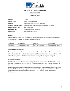 Fillable Online Petition for Zoning Variance Fax Email Print - pdfFiller