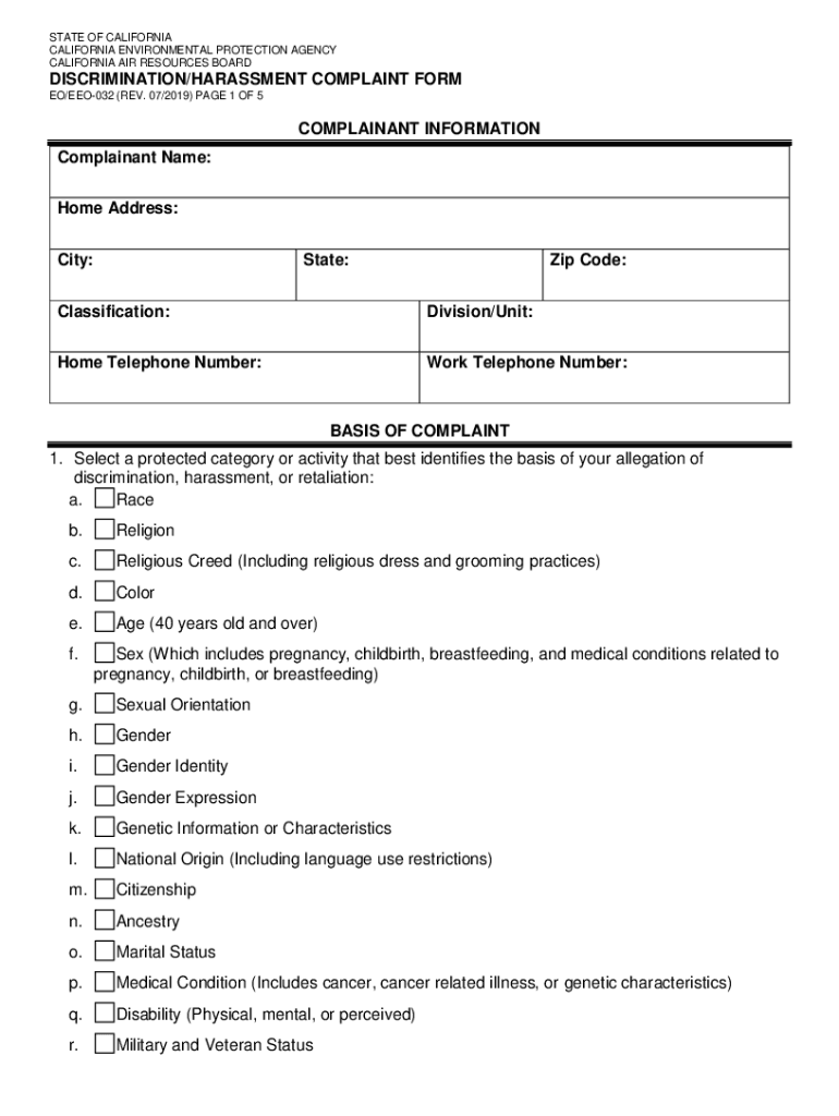 Fillable Online The completion and submission of this complaint form ...