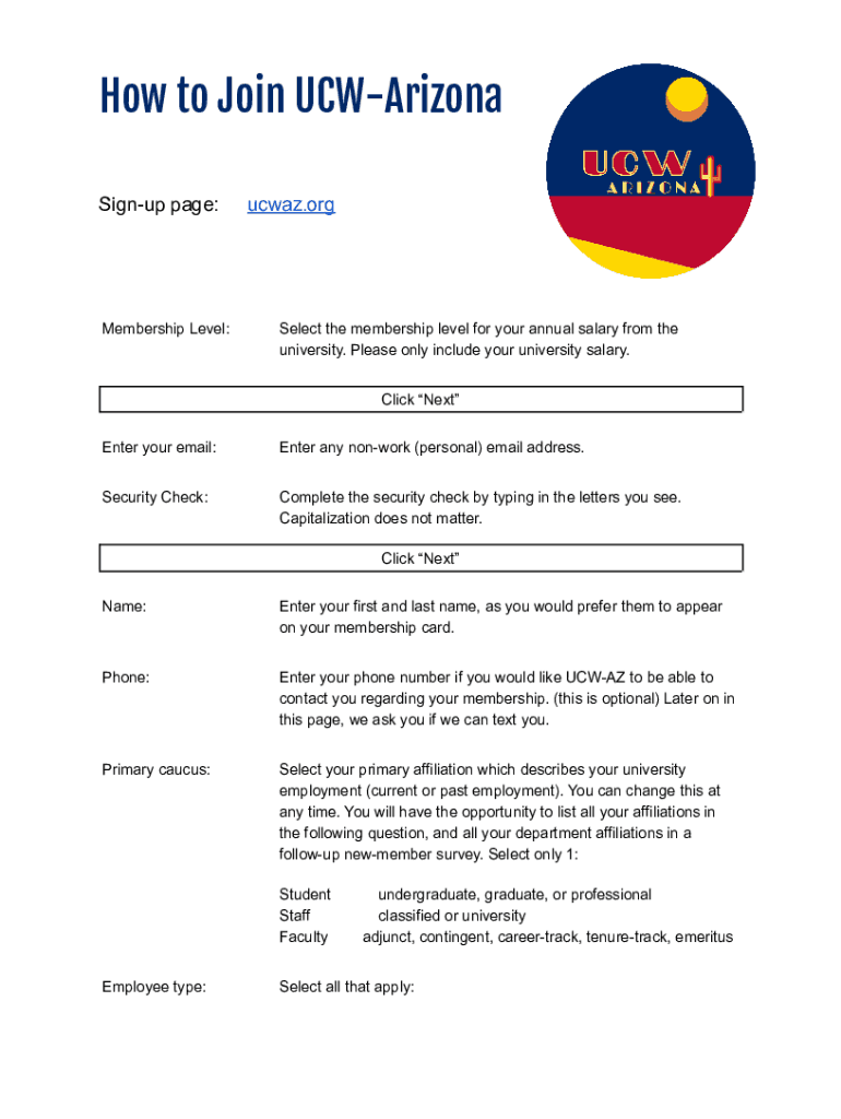 Fillable Online United Campus Workers of Arizona Demand a Dignified ...