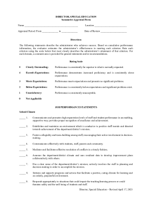 Fillable Online DIRECTOR, SPECIAL EDUCATION Fax Email Print - pdfFiller