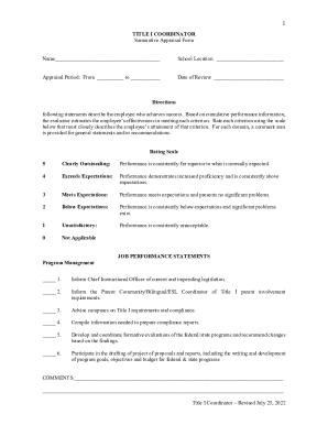 Fillable Online Introductory Period Performance Appraisal (For the ...