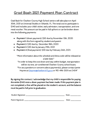 Fillable Online Grad Bash for Charlton County High School seniors will ...