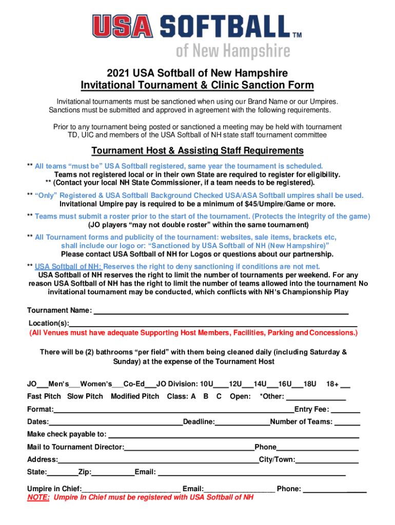 Fillable Online USA Softball Junior Olympic Cup Fax Email Print - pdfFiller
