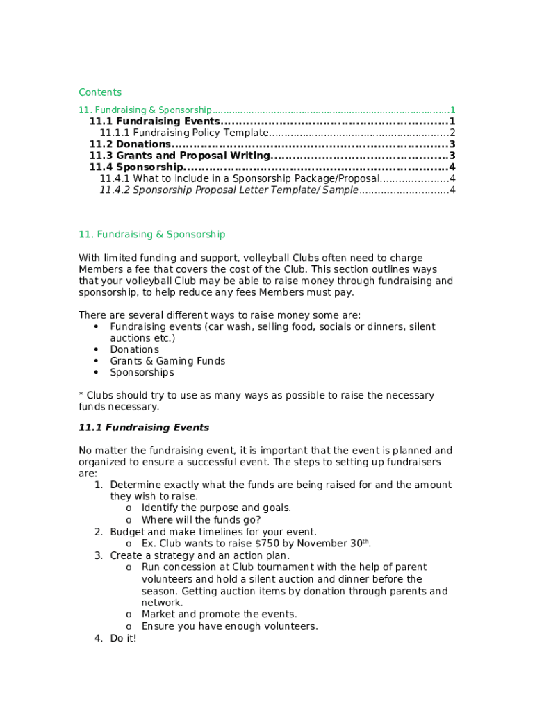 How to Start a Fundraiser in 11 Simple Steps Doc Template | pdfFiller