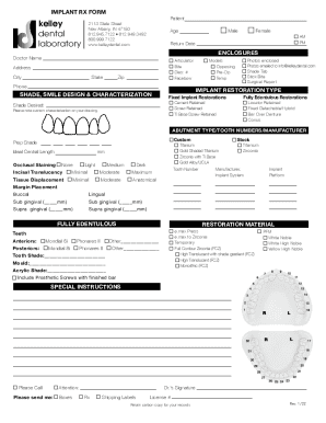 Fillable Online Implant Rx Form Fax Email Print - pdfFiller