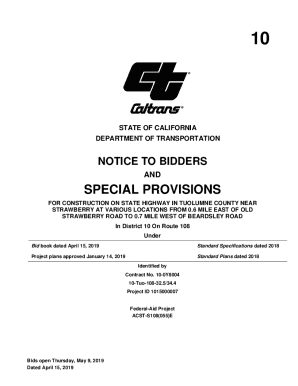 Fillable Online Caltrans to Perform Emergency Roadwork On State ...