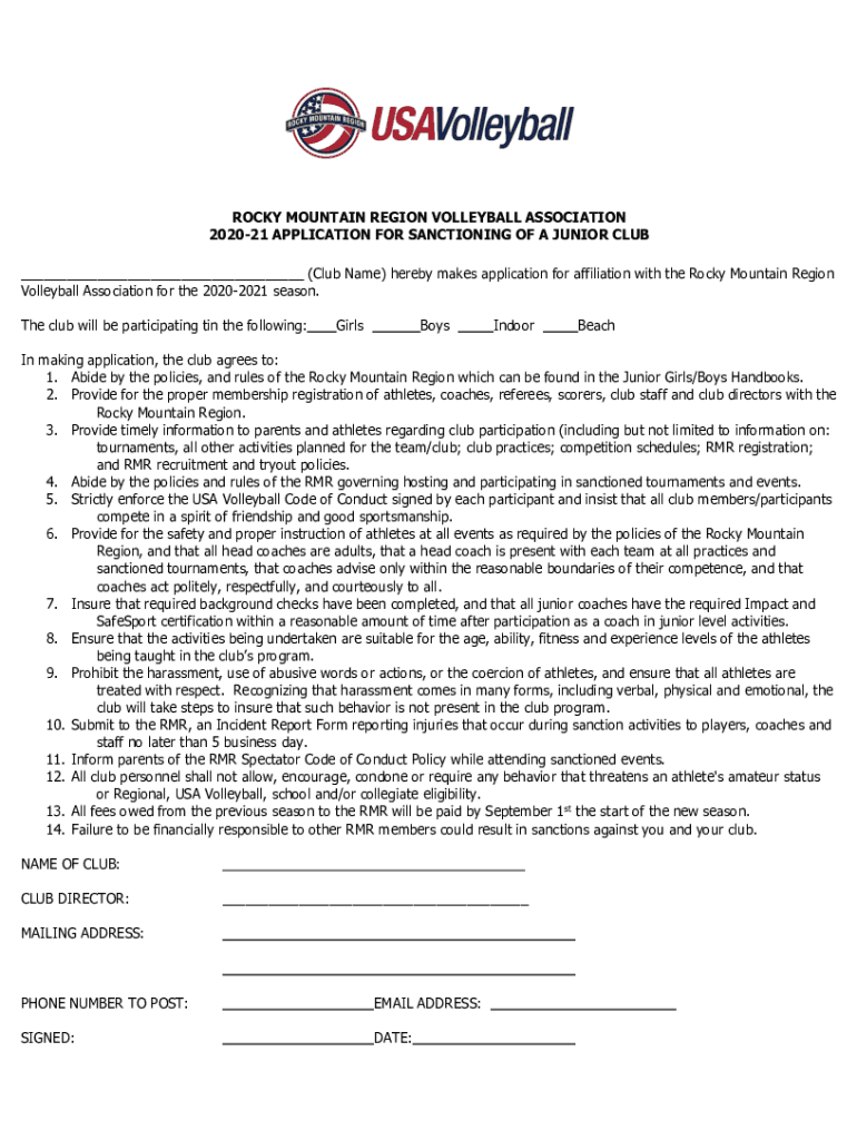 Fillable Online 21 Club Sanction Form.doc Fax Email Print - pdfFiller