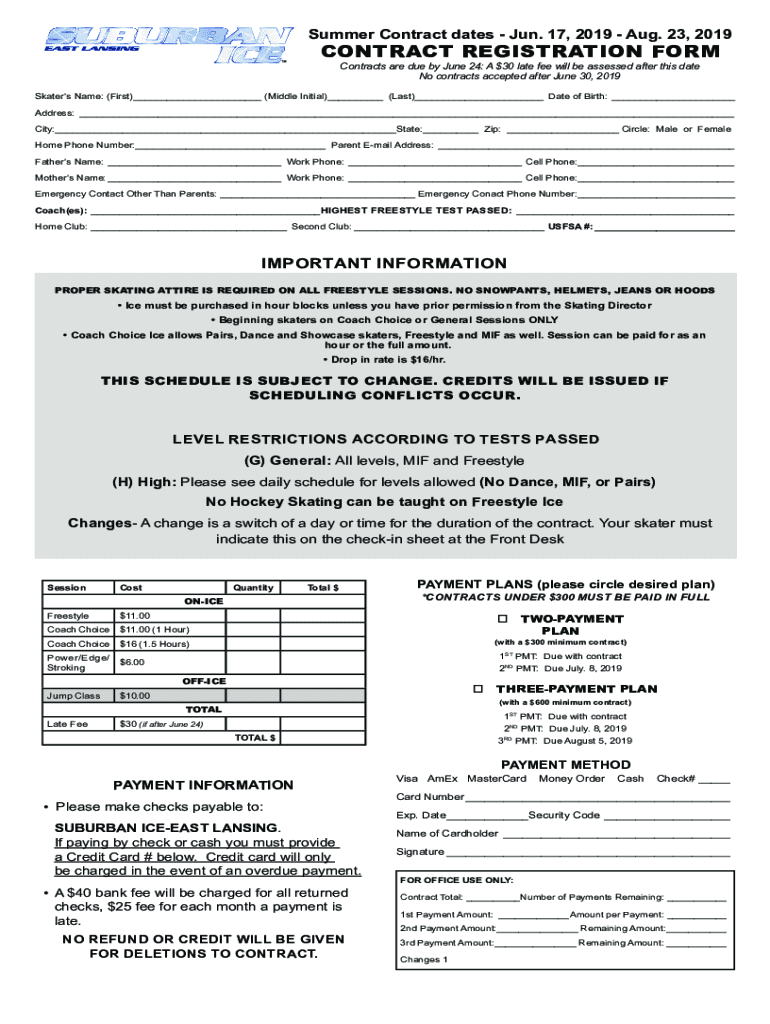 Fillable Online CONTRACT REGISTRATION FORM Fax Email Print - pdfFiller