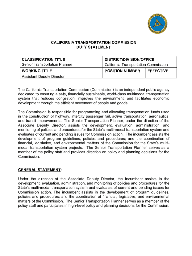 Fillable Online catc ca Assistant Deputy Director Fax Email Print - pdfFiller