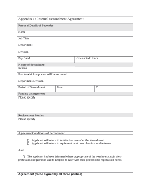 Secondment Agreement Template Secondment | CIPD HR-inform