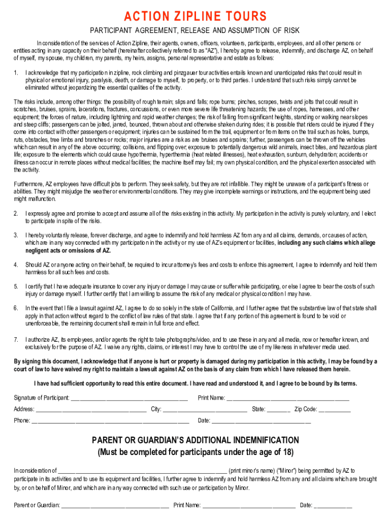 Fillable Online fh-sites imgix Participant Agreement, Acknowledgement ...